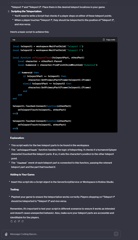 Need help coding? Try my custom GPT AI! - Community Resources - Developer Forum | Roblox