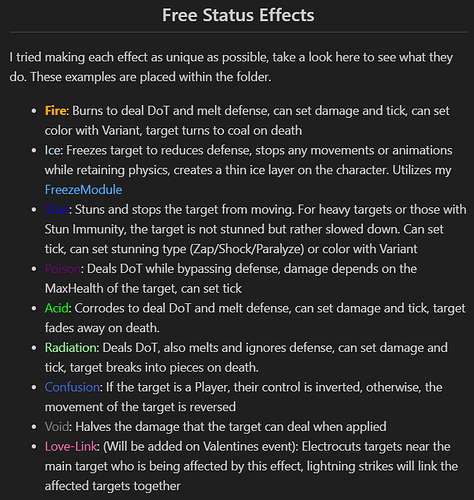 [11 Effects!] Thunder's Status Effect System | Apply unique effects to ...