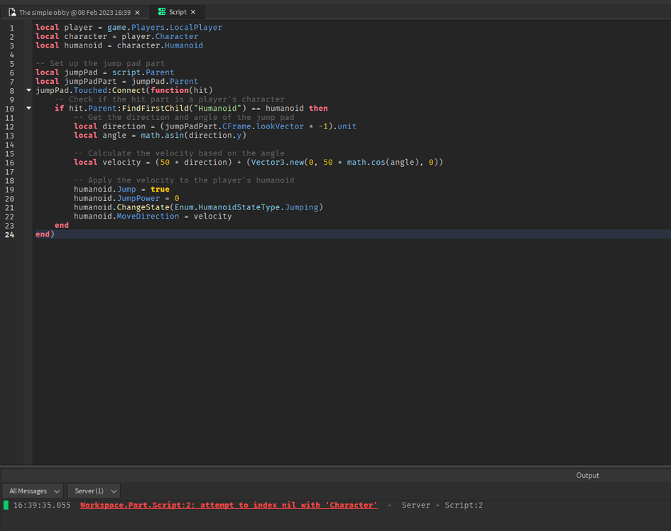 Jump pads with planed trajectories based on angle - Scripting Support ...