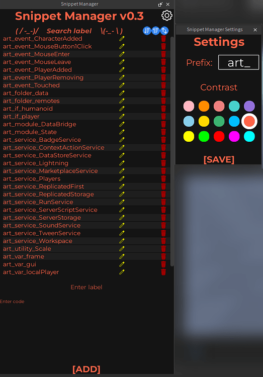[FREE] Snippets Manager V0.3 plugin - Community Resources - Developer Forum | Roblox