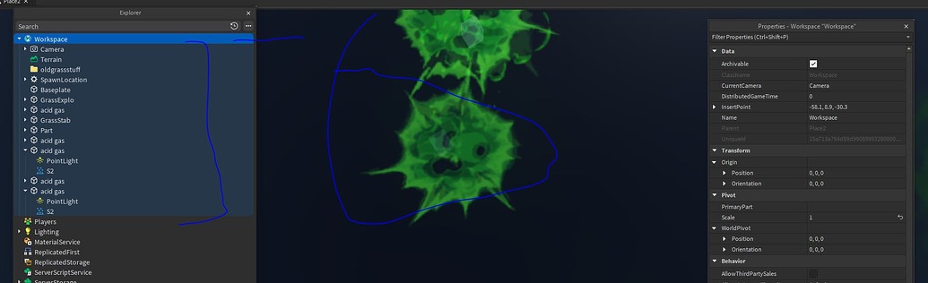 In Explorer, clicking on Workspace icon, EVERYTHING gets selected and ...