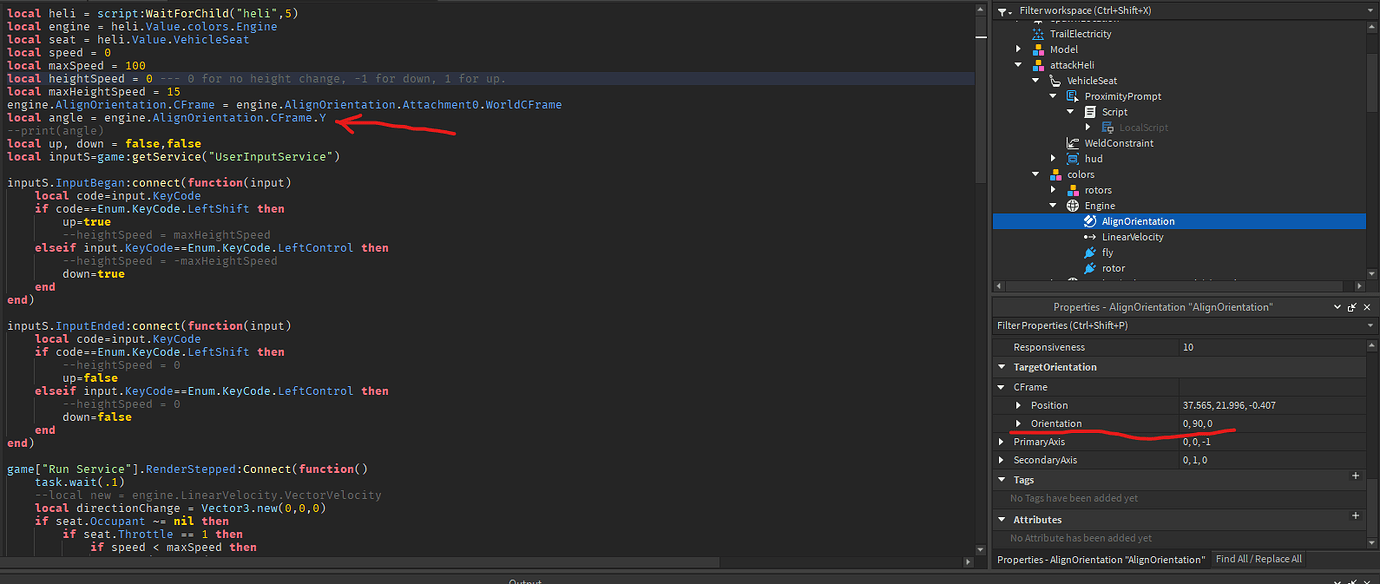 How do I get my helicopter to start up properly? - Scripting Support - Developer Forum | Roblox