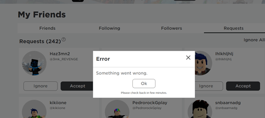 Unable To Unfriend Users - Website Bugs - Developer Forum | Roblox