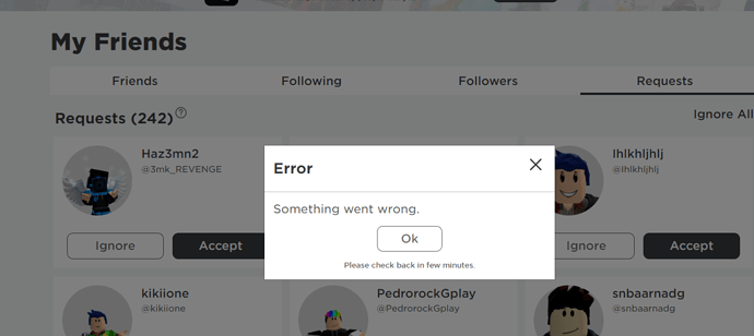 Unable To Unfriend Users - Website Bugs - Developer Forum | Roblox