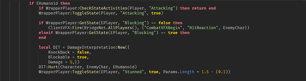 My delay on my guard-break is a longer period than Normal M1 Combat - Scripting Support ...