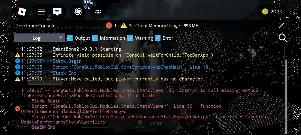 Increasing the graphics quality level to 10 in Mobile sometimes causes pixelation and glitches ...