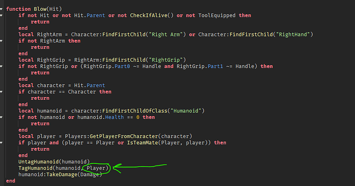Default sword script "Player" variable location - Scripting Support - Developer Forum | Roblox