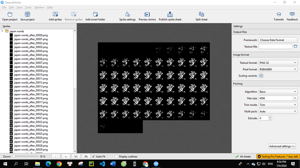 How to create a 8x8 sprite sheet - Platform Usage Support - Developer ...