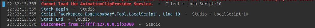 Bug Happening When Loading Animation Scripting Support Developer