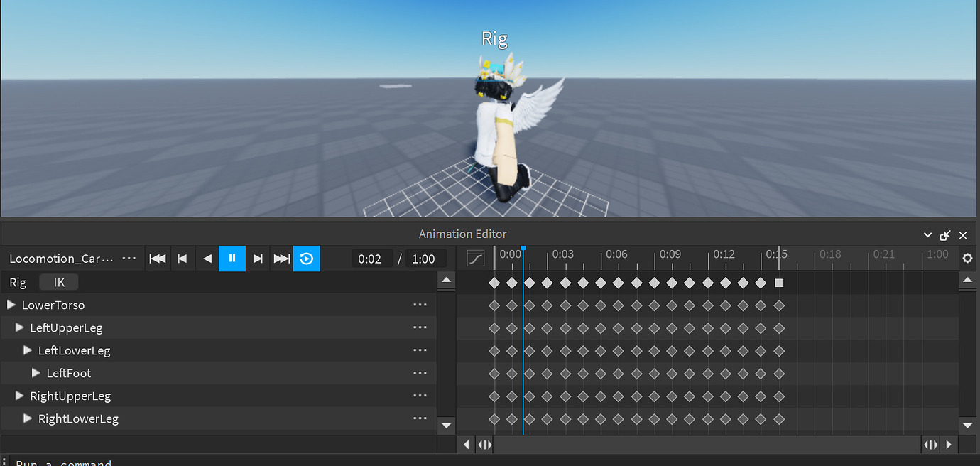How can I get the default r15 roblox run animation in the animation editor - Art Design Support ...