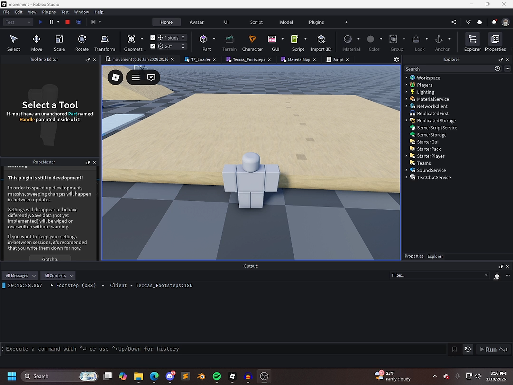 How to rotate sand inprints with the characters orientation - Scripting ...