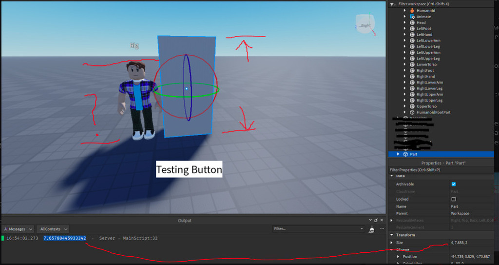 Trying to get the characters height, any ideas? - Scripting Support - Developer Forum | Roblox