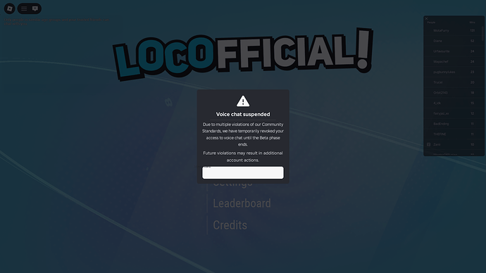 Never regranted voice chat even though Beta is over, still getting ...