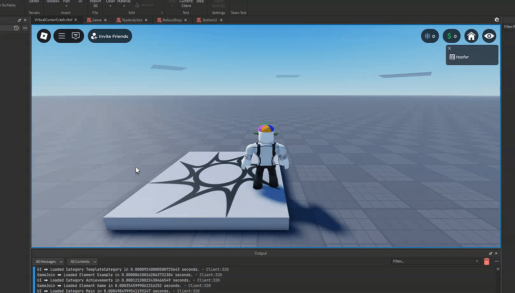 UI Button Crashes when using Virtual Cursor - Engine Bugs - Developer Forum | Roblox