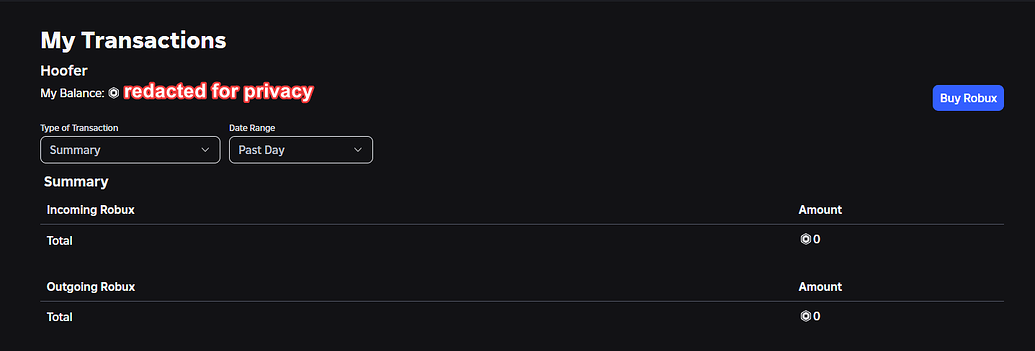 Transactions Page Failing to Load and Returning 500 - Roblox ...
