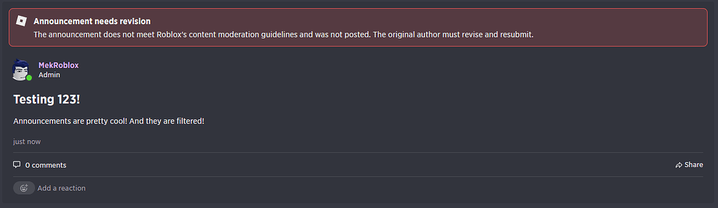 Introducing Announcements for Roblox Groups - Announcements - Developer ...