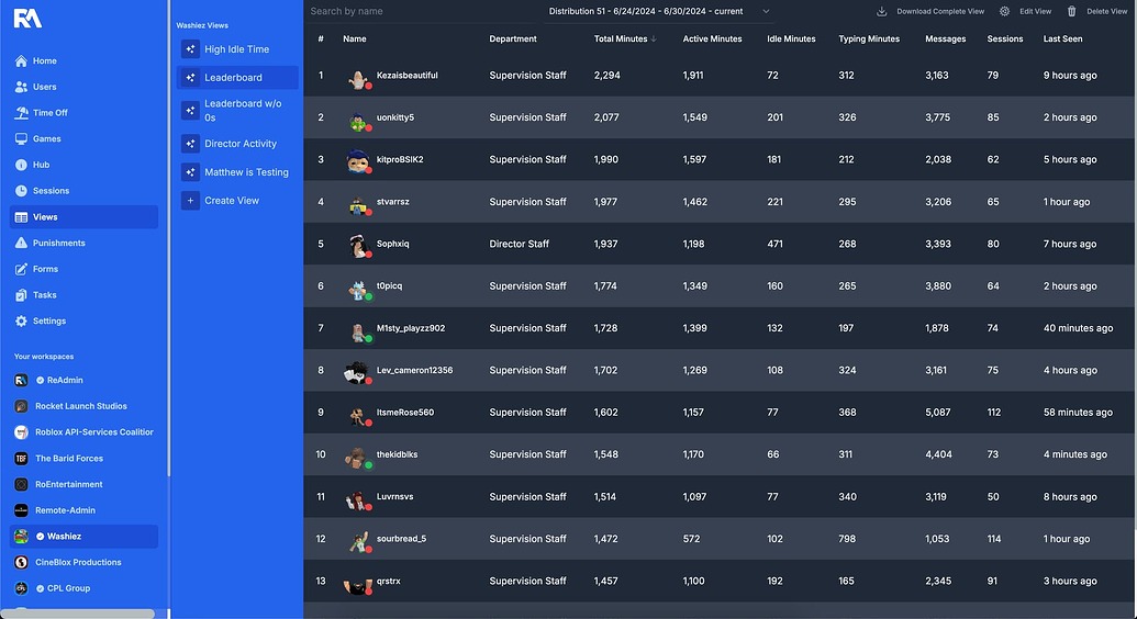 ReAdmin | Manage your Games, Staff, Activity & More - Community Resources - Developer Forum | Roblox