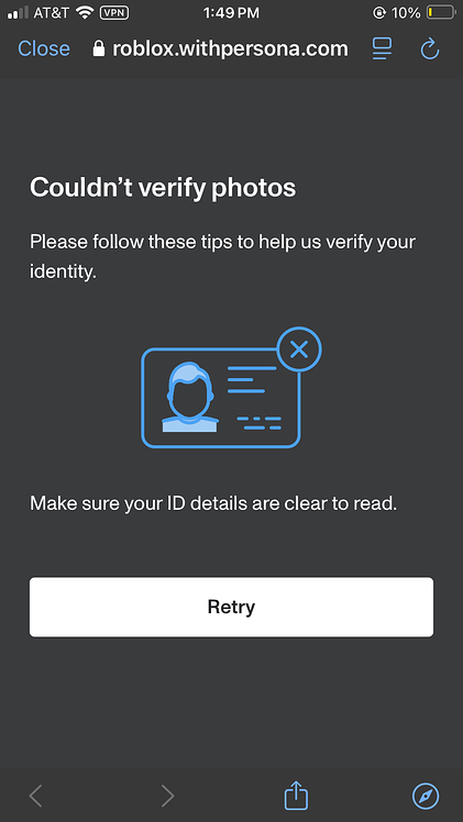 Unable to complete ID verification - Other Bugs - Developer Forum | Roblox