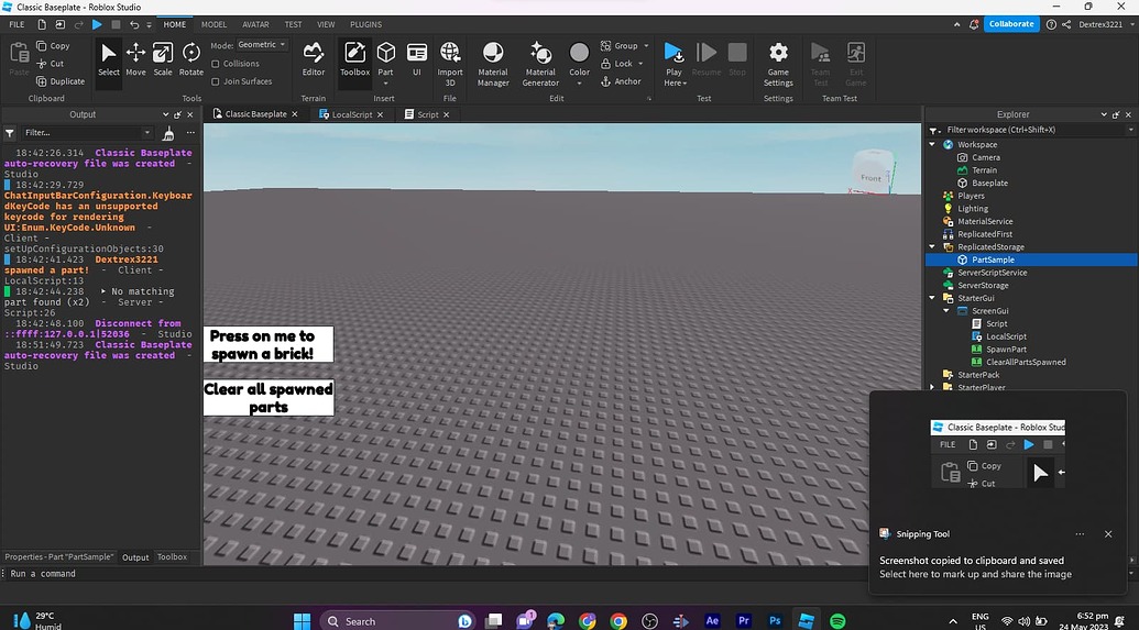 Why is it not able to find the specific child of workspace? Need help ...