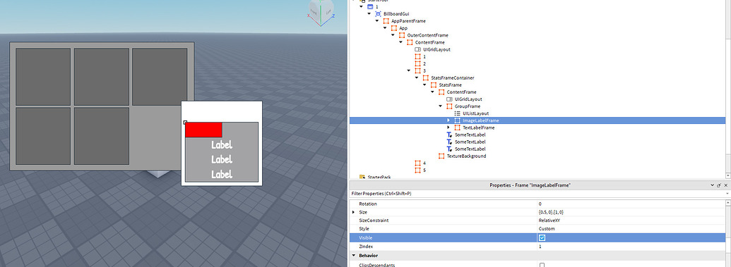 Frame as BillboardGui descendant, disappearing - Scripting Support - Developer Forum | Roblox