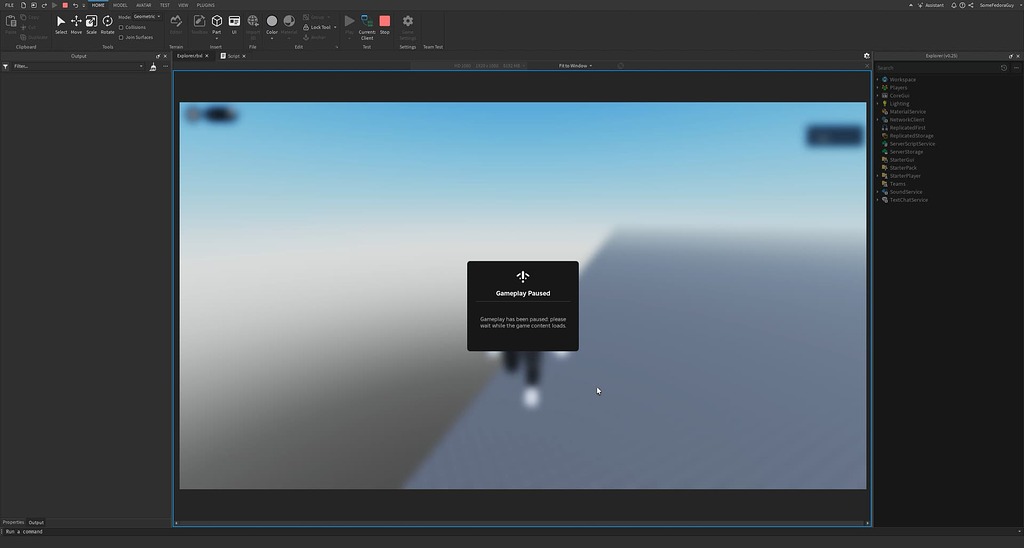 Gameplay Paused dialog causes NextGen Explorer to darken - Studio Bugs - Developer Forum | Roblox