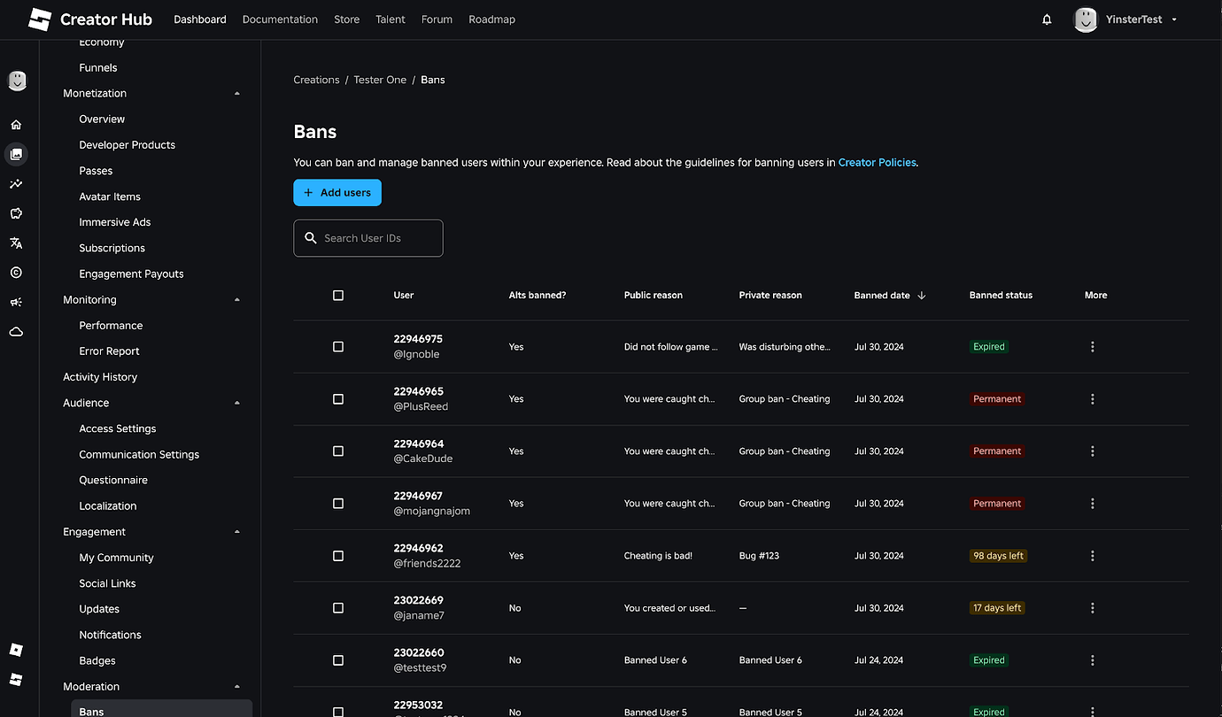 Introducing the Ban API and Alt Account Detection - Announcements ...