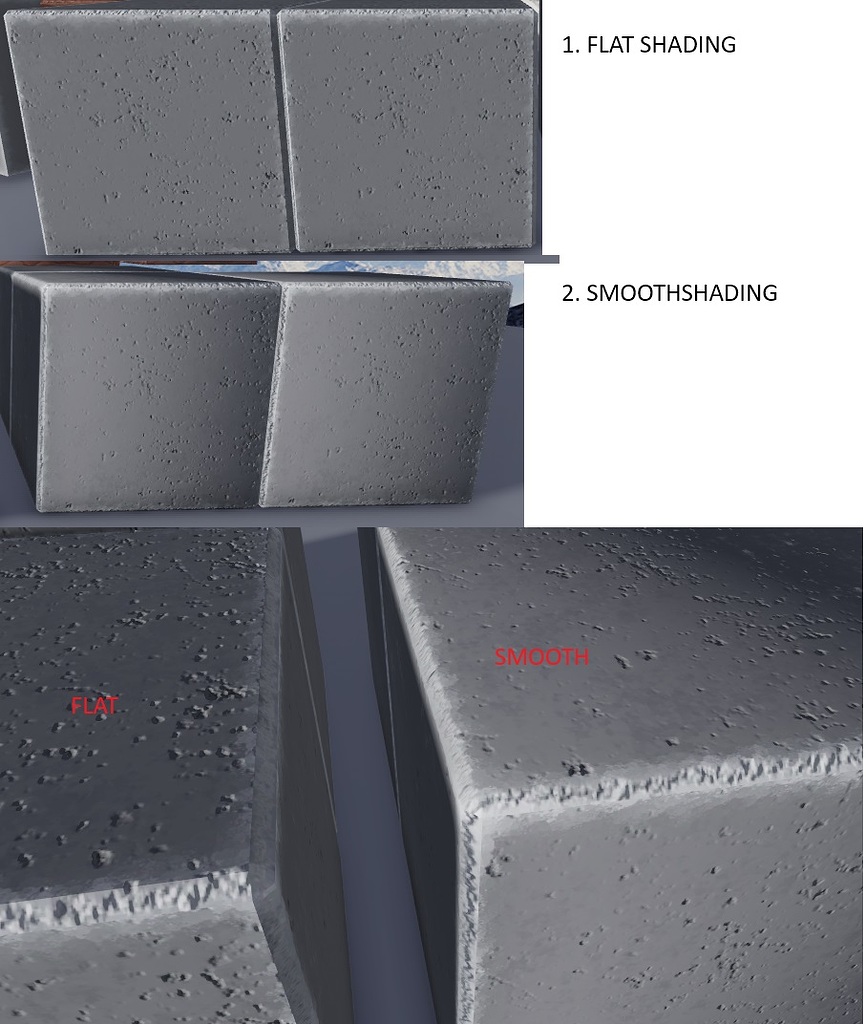 Smooth shaded versus flat shaded meshes. For and against - Building Support - Developer Forum ...