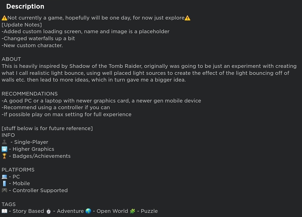 Game tags & user tags - Website Features - Developer Forum | Roblox