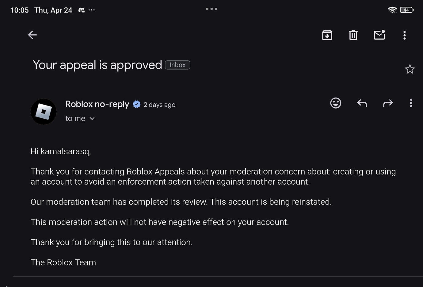 Account Still Terminated After Reinstatement Confirmation - Platform Usage Support - Developer ...