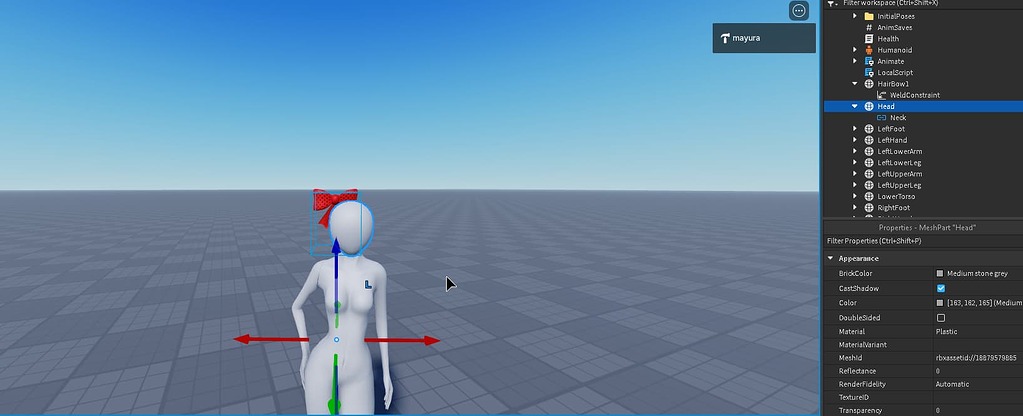 Not welding to the character's animation - Art Design Support - Developer Forum | Roblox