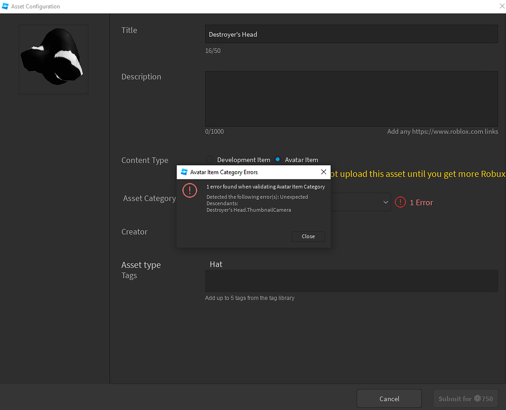 Not being able to upload UGC because of thumbnail camera - Platform Usage Support - Developer ...