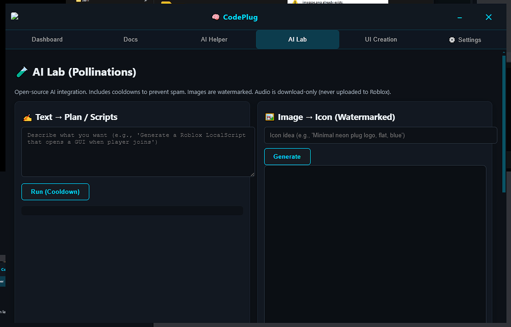 CodePlug (BETA) — Roblox ↔ VS Code Sync Plugin + Custom Server App ...