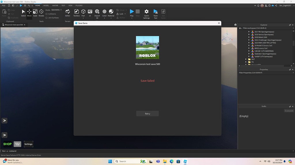 Cant get my game to save at all - Platform Usage Support - Developer Forum | Roblox