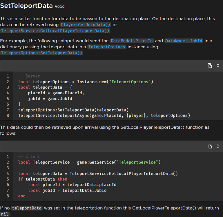 I'm trying to make a rejoin command and it teleports you to where you ...