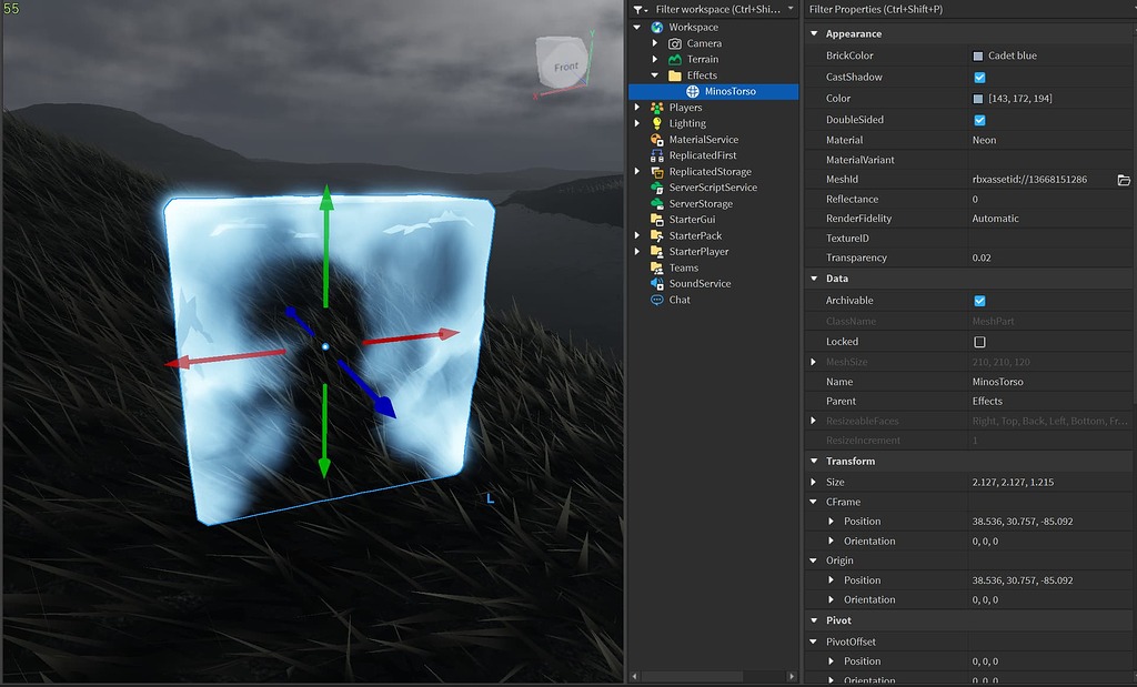 Neon Gradient Transparency on Mesh. Vertex Painting - Art Design Support - Developer Forum | Roblox