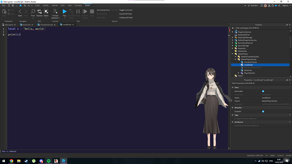 Why does script not work (ignore my mother) - Scripting Support - Developer Forum | Roblox