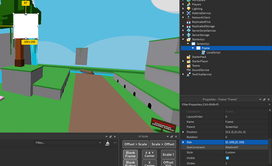 How do I tween a frame from the middle? - Scripting Support - Developer Forum | Roblox