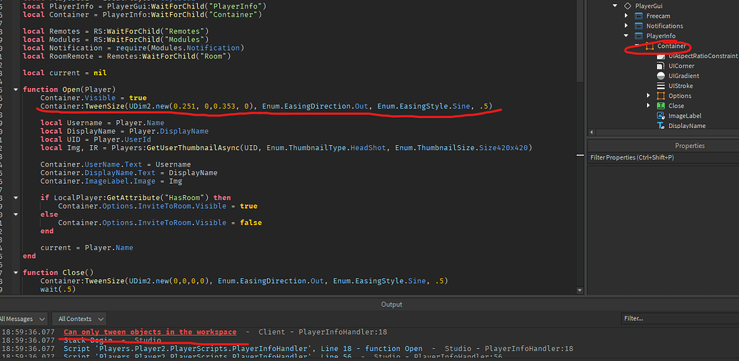 Script just wont detect a instance - Scripting Support - Developer Forum | Roblox