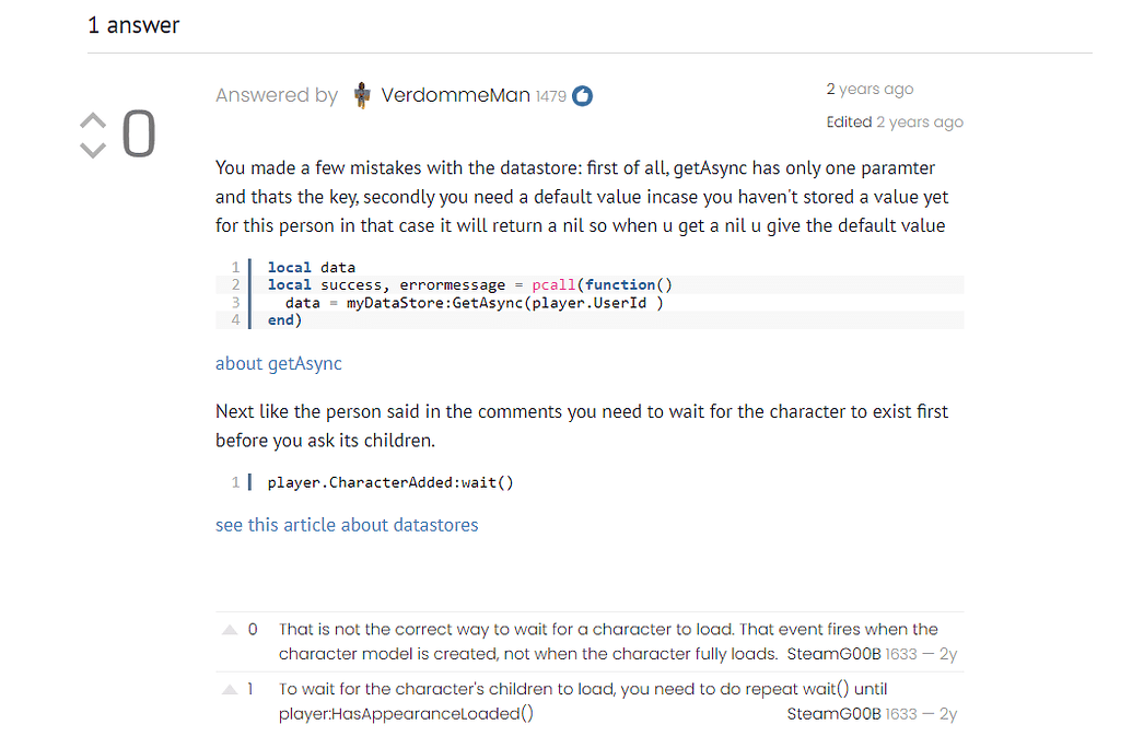 Trying To Recreate The Script Of Saving Clothes In Datastore That Is Posted On Scriptinghelpers