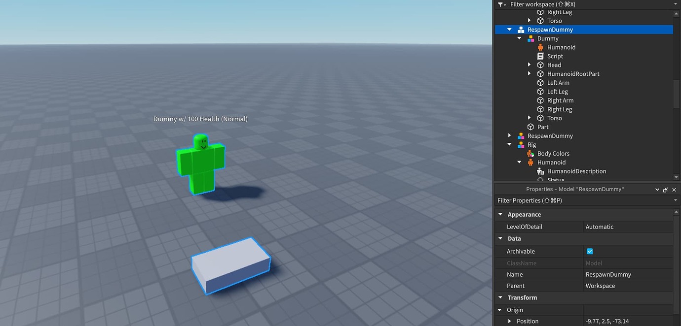 How do I make a part appear when the rig or dummy is destroy or dead - Scripting Support ...