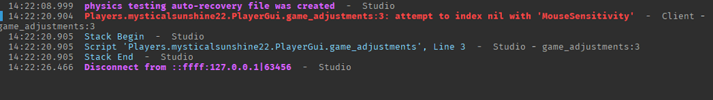 Cannot get camera sensitivty (keeps going nil) - Scripting Support - Developer Forum | Roblox