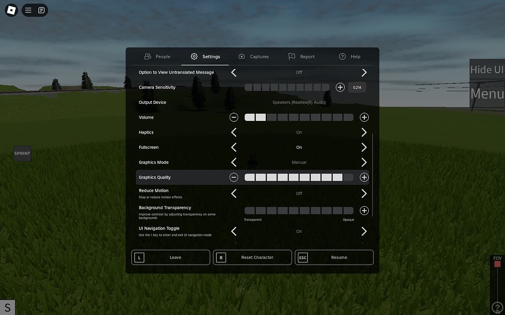 Graphics and lighting erroneously render stuck as low or high graphics ...