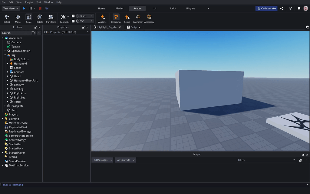 Highlights Not Visible Despite DepthMode Set to AlwaysOnTop in Roblox Studio/Roblox Player ...