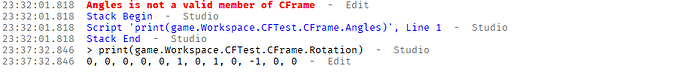 Getting Orientation From Cframe Scripting Support Developer Forum 7322