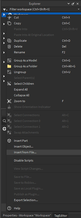 "Insert From File" option has disappeared - Platform Usage Support - Developer Forum | Roblox