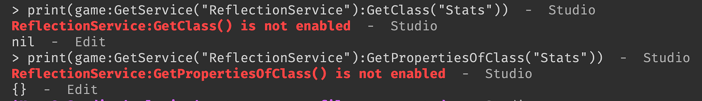 ReflectionService is not enabled? - Scripting Support - Developer Forum ...