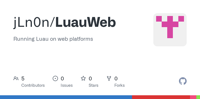 Luau Web | Luau bindings with dynamic JavaScript interop for web ...