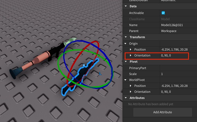 How to always set a rotation relative to the parent model correctly ...