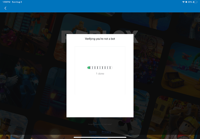 Verification of "not being a bot" - Roblox Application and Website Bugs ...