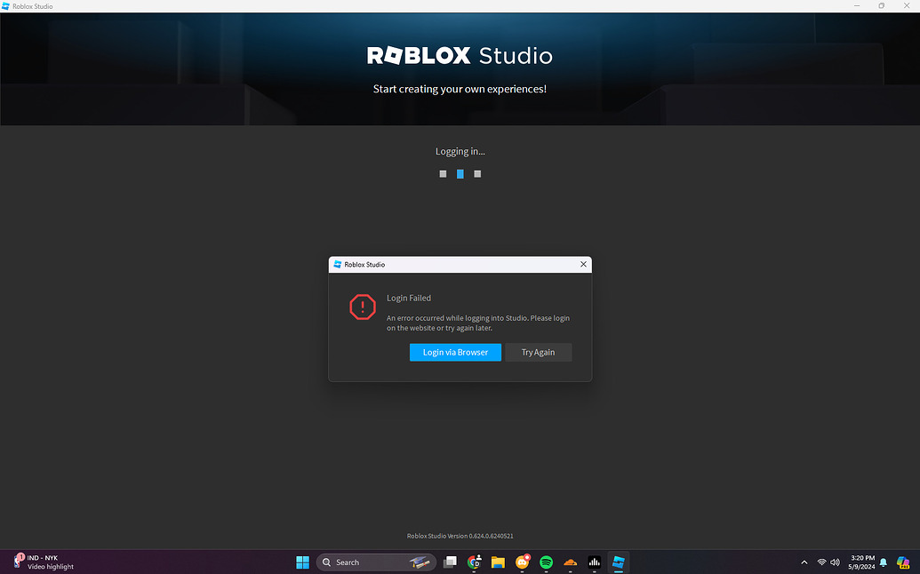 Roblox Studio "Login Failed" - Platform Usage Support - Developer Forum ...
